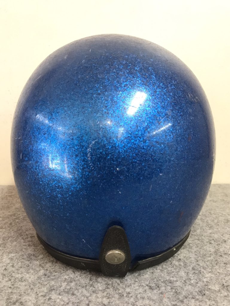 1970s ROPER LANCO ROP 4170 ブルーラメ ジェットヘルメット S ショートバルブシールド付き | 京都アンティーク ...