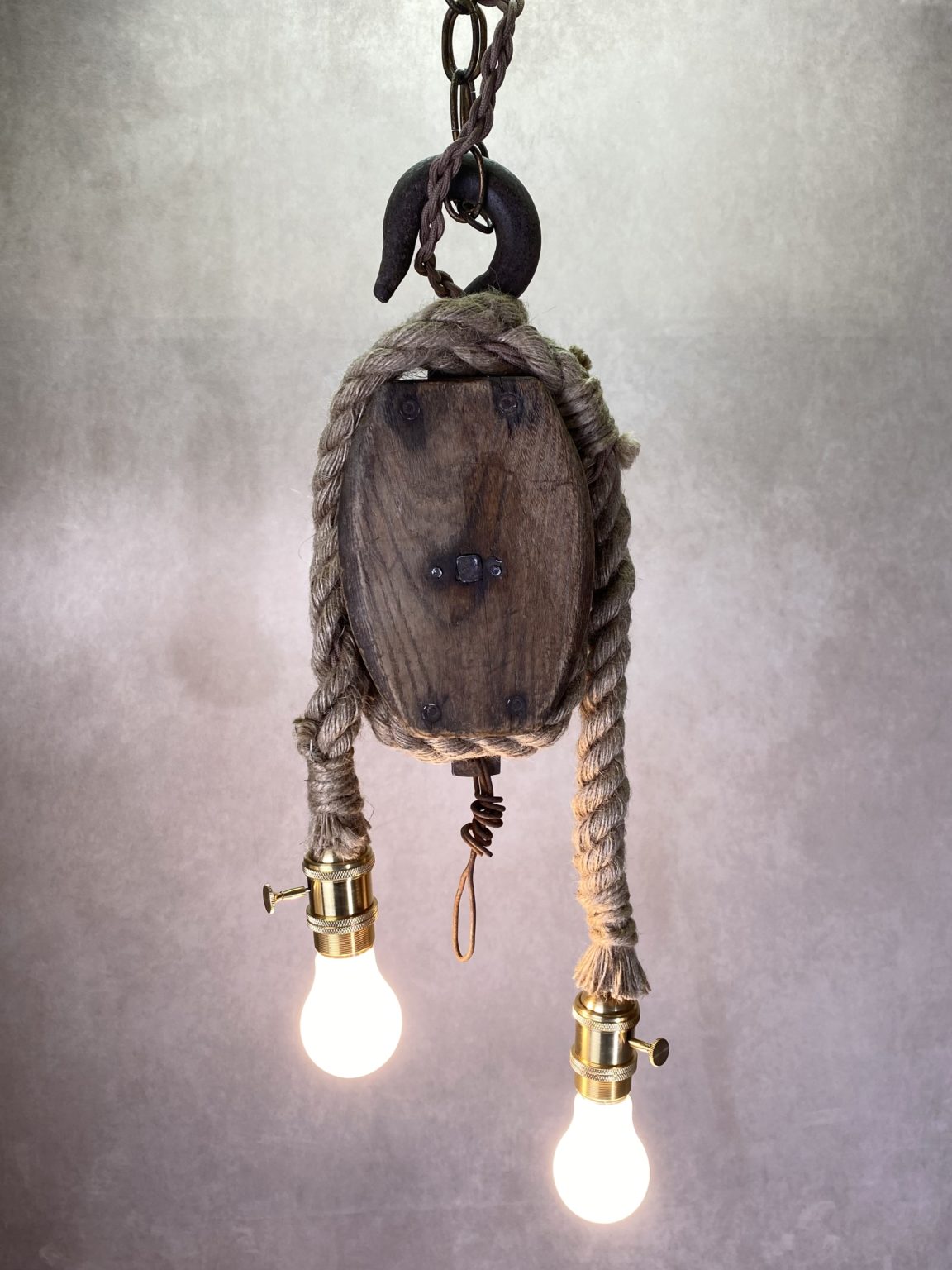 「Repurpose Antiques」Vintage Pulley Double Pendant Light | 京都アンティーク ...